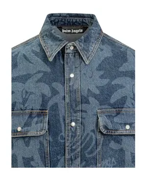 Palm Angels Palmity Button-up Denim Shirt