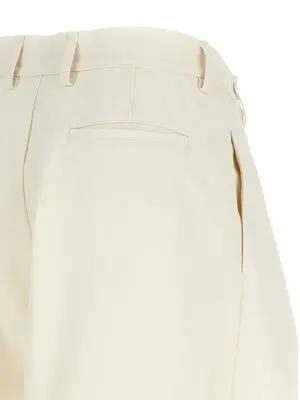 DARKPARK Tie-waist Wide-leg Pants - White
