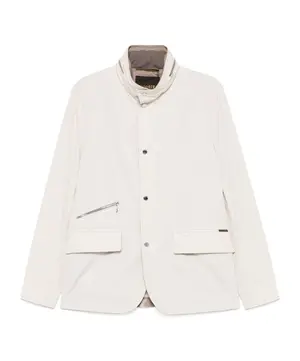 MOORER Sten-at Jacket With Stand Collar