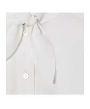 Gucci Silk Crepe De Chine Shirt With Double G Embroidery