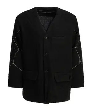 Kapital Single-breasted Embroidered Spiderweb Jacket - Black
