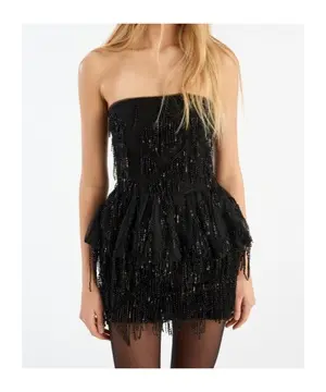 ROTATE BY BIRGER CHRISTENSEN Sequin Embellished Mini Skirt