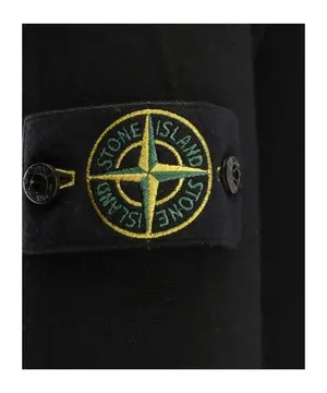 Stone Island Knitted Cardigan With Detachable Logo Patch