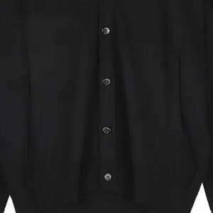 Stone Island Knitted Cardigan With Detachable Logo Patch