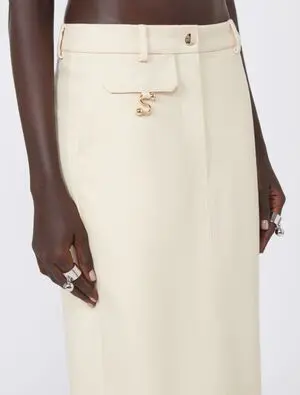 Sportmax Straight-fit Gabardine Skirt