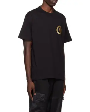 Versace Logo-print Cotton T-shirt - Black