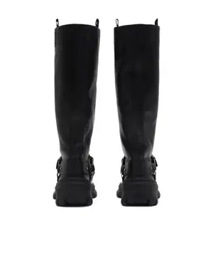 Burberry Buckle-detailed Knee-high Boots