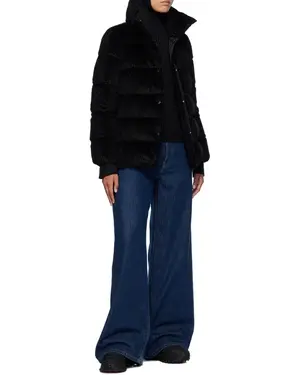 Moncler Ribbed Logo Patch Knit Hoodie