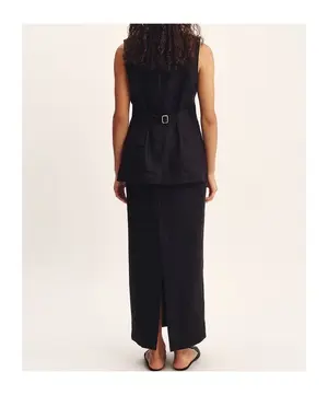 Posse Emma Buttoned Vest - Black