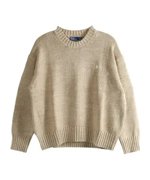 Polo Ralph Lauren Logo Intarsia Knit Sweater - Khaki