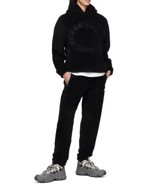 Burberry Logo Embroidered Teddy Hoodie