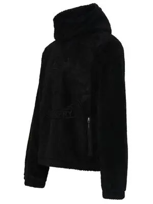 Burberry Logo Embroidered Teddy Hoodie