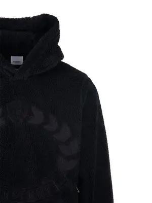 Burberry Logo Embroidered Teddy Hoodie