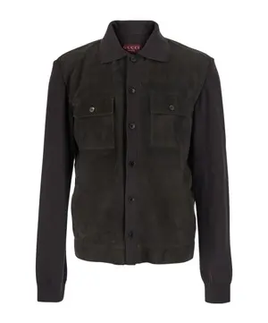 Gucci Leather Button-front Jacket