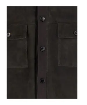 Gucci Leather Button-front Jacket