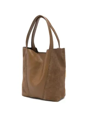 Chloé Spin Panelled Tote Bag - Brown