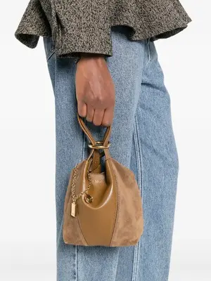 Chloé Spin Panelled Tote Bag - Brown
