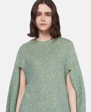 Stella McCartney Sequinned Knitted Cape Dress