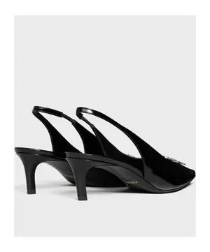 Celine Alma Triomphe Slingback In Glossy Calfskin