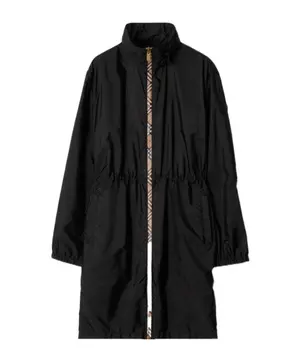Burberry Zipped Parka With Vintage Check Trim