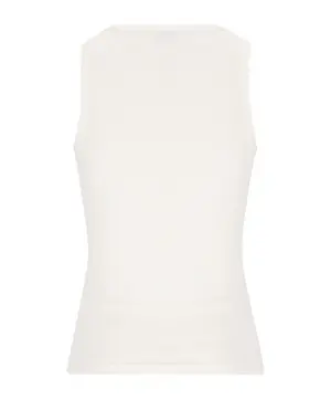 Burberry Ribbed Tank Top With Bow Detail - White