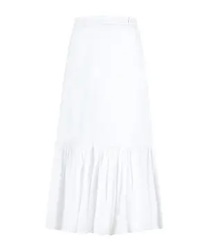 JIL SANDER Pleated Poplin Skirt - No