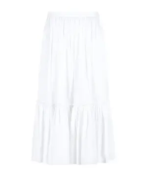 JIL SANDER Jil Sander Pleated Poplin Skirt White