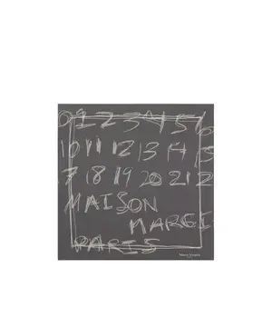MAISON MARGIELA Scribbled Numerical Foulard - Dark Grey