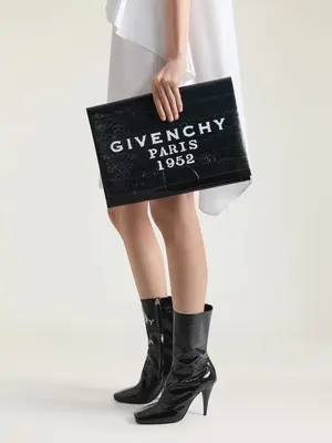 Givenchy Logo Printed Clutch Bag