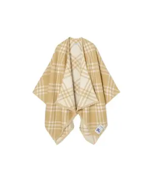 Burberry Tribar Check Cape - Sand Beige/ecru Beige