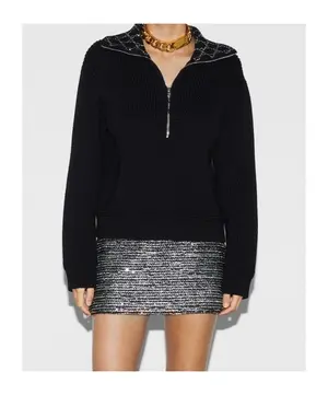 Gucci Gg Embroidered Chunky Knit Top