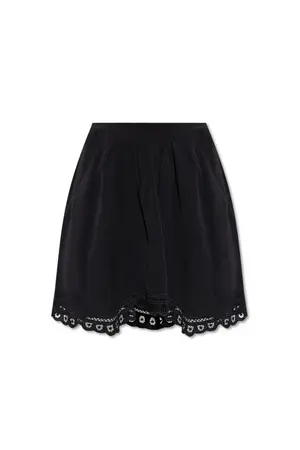 Isabel Marant Étoile Francesca Mini Skirt With Lace Detail - Black