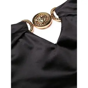 Versace Logo Detailed Cut-out Halterneck Swimsuit