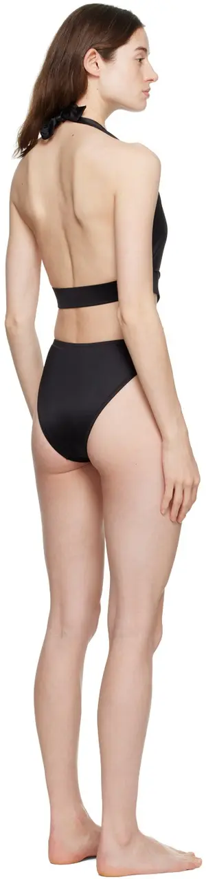 Versace Logo Detailed Cut-out Halterneck Swimsuit