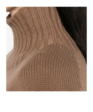 Max Mara Turtleneck Knitted Jumper - Brown