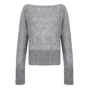 TOM FORD Long Sleeve Boat Neck Knit Jumper - Grey