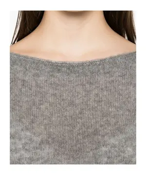 TOM FORD Long Sleeve Boat Neck Knit Jumper - Grey
