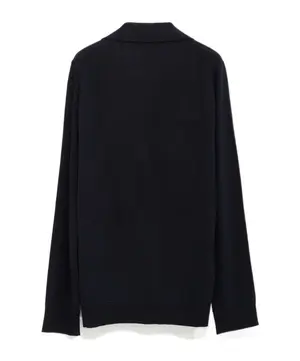 Gucci Logo Embroidered Long-sleeve Knit Polo Shirt