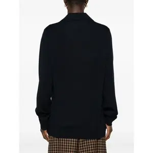 Gucci Logo Embroidered Long-sleeve Knit Polo Shirt