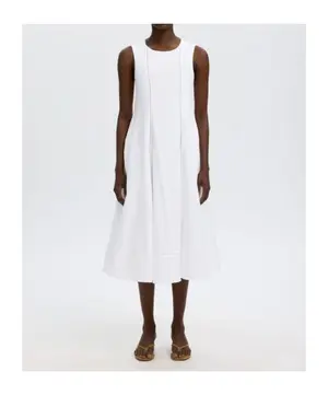 SELECTED Sleeveless Boat Neck Dress With Side Pockets