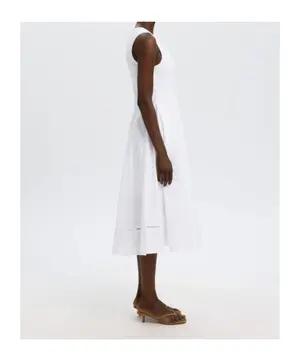 SELECTED Sleeveless Boat Neck Dress With Side Pockets