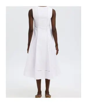 SELECTED Sleeveless Boat Neck Dress With Side Pockets