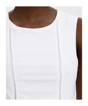 SELECTED Sleeveless Boat Neck Dress With Side Pockets