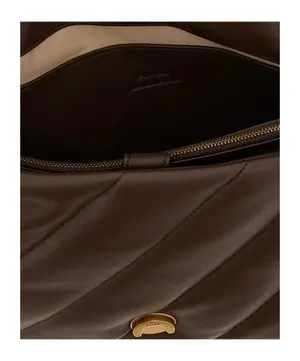 Pinko Love Big Puff Chain Shoulder Bag - Brown