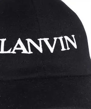 LANVIN Logo Baseball Cap - Black