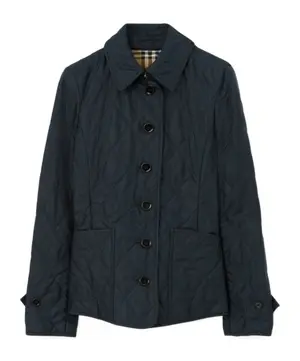 Burberry Diamond-quilted Buttoned Jacket With Throat Lock - Black