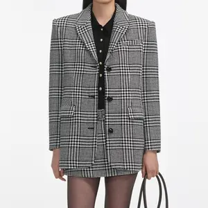 SELF-PORTRAIT Houndstooth Blazer