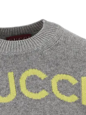 Gucci Logo Intarsia Knit Jumper