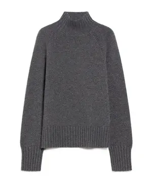 Max Mara High Neck Knitted Jumper - Medium Gray