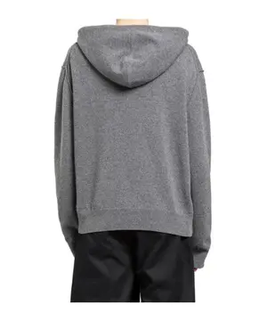 MAISON MARGIELA Knitted Drawstring Hoodie - Grey